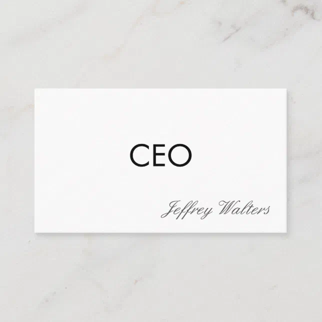 CEO | Professional Business Card | Zazzle