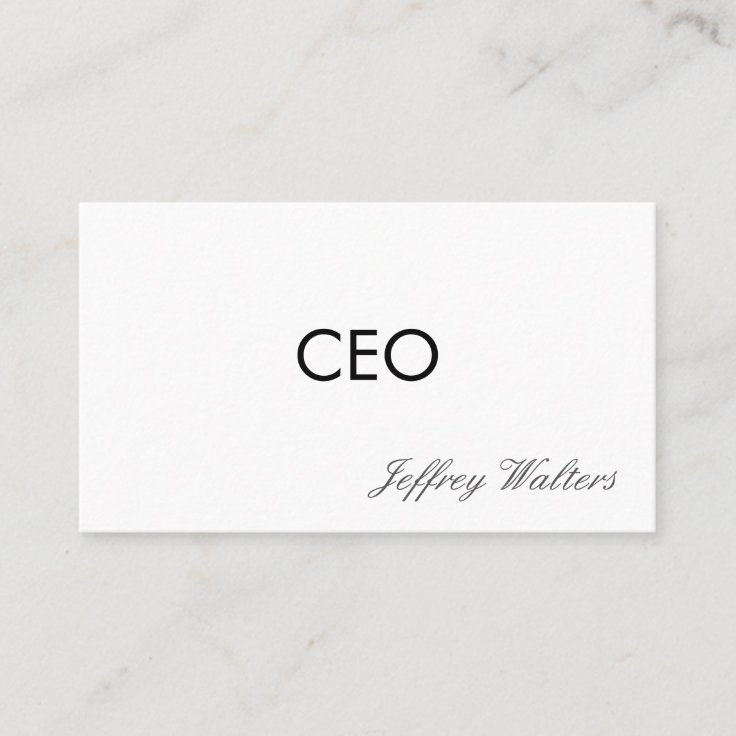 CEO | Professional Business Card | Zazzle