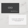 CEO | Signature Series Business Card | Zazzle