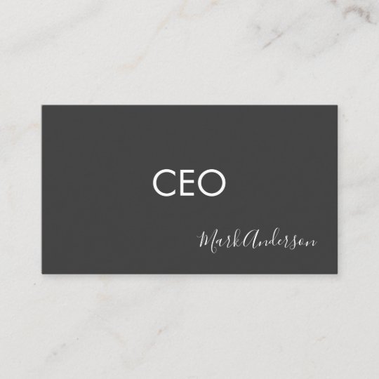 CEO | Signature Series Business Card | Zazzle.com