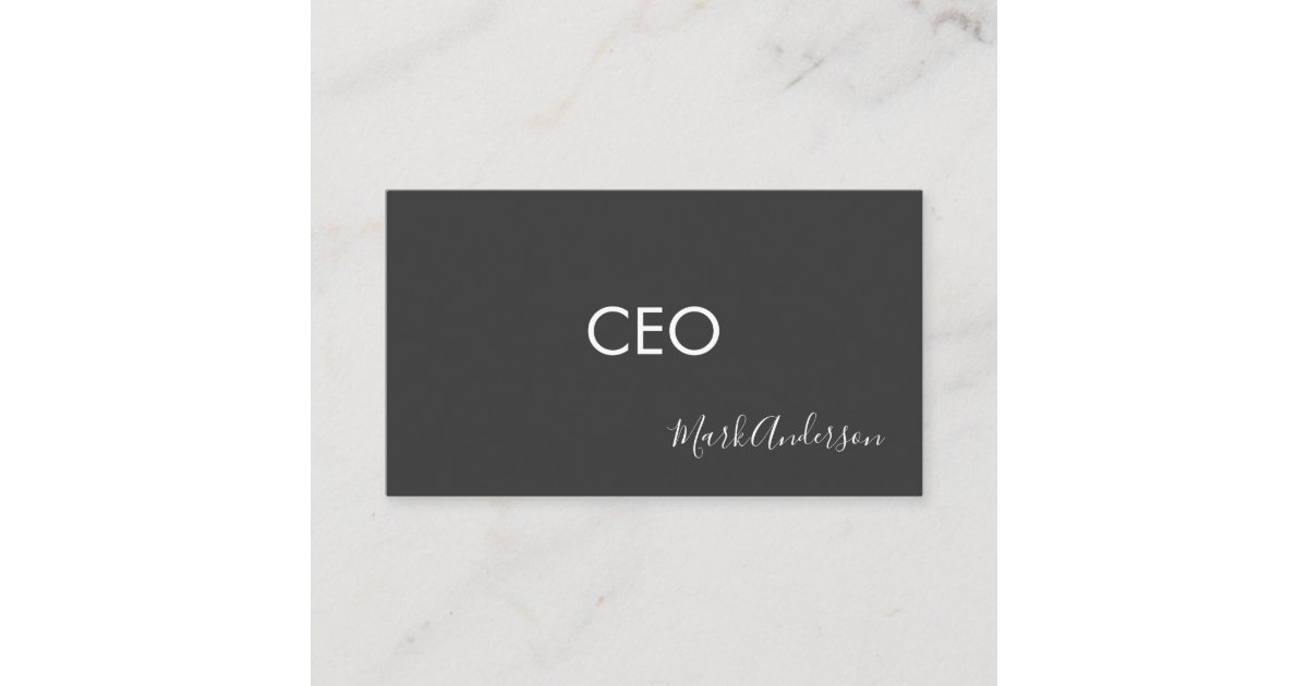 CEO | Signature Series Business Card | Zazzle