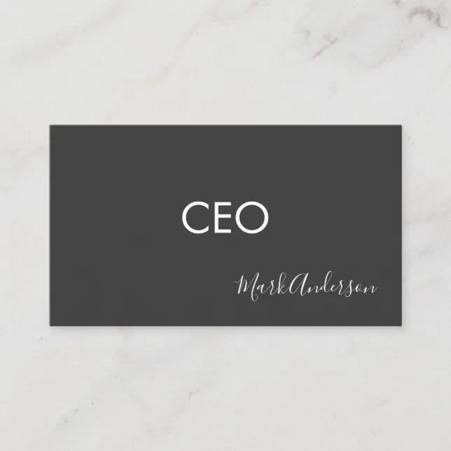CEO | Signature Series Business Card | Zazzle
