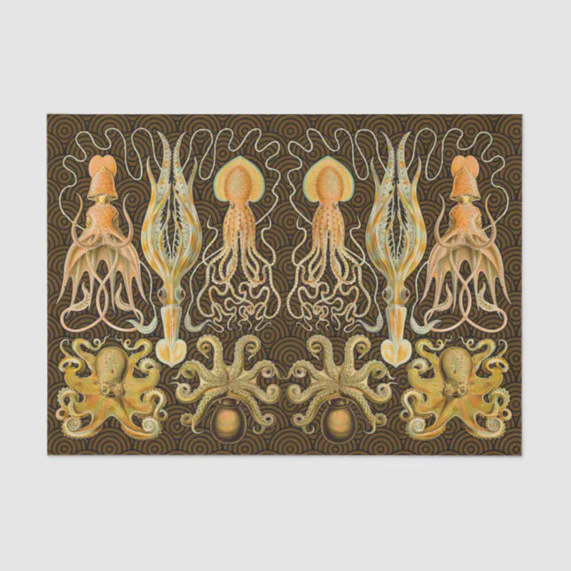 Cephalopod Octopus Squid Marine Nature Tissue Paper | Zazzle