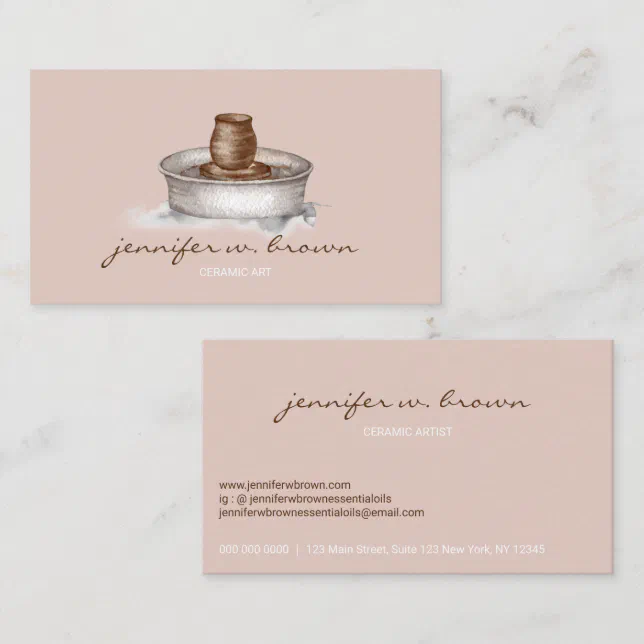 Ceramic Artist Tool sculpture Porcelain Pottery Business Card | Zazzle