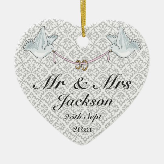 Ceramic Heart Ornament - Good Luck Wedding Charm 2 | Zazzle.com