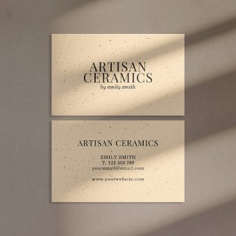 Ceramic Homemade Pottery Business Card | Zazzle