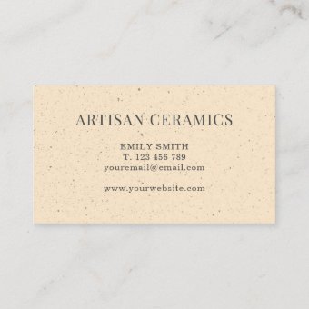 Ceramic Homemade Pottery Business Card | Zazzle