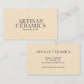Ceramic Homemade Pottery Business Card | Zazzle
