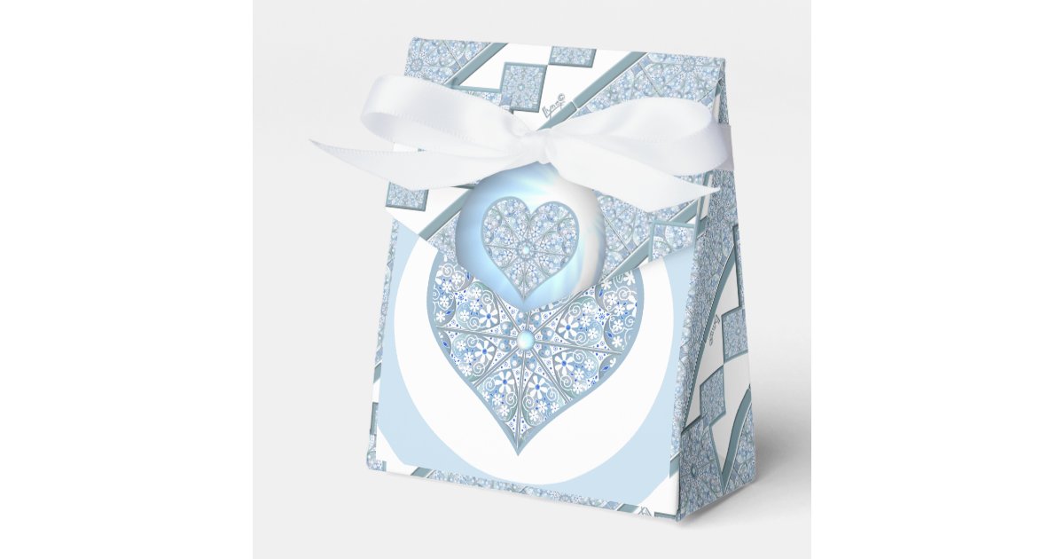 Ceramic Lace Light Blue Favor Boxes | Zazzle