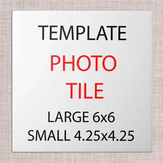 Ceramic Photo Tile Template / Custom sizes | Zazzle