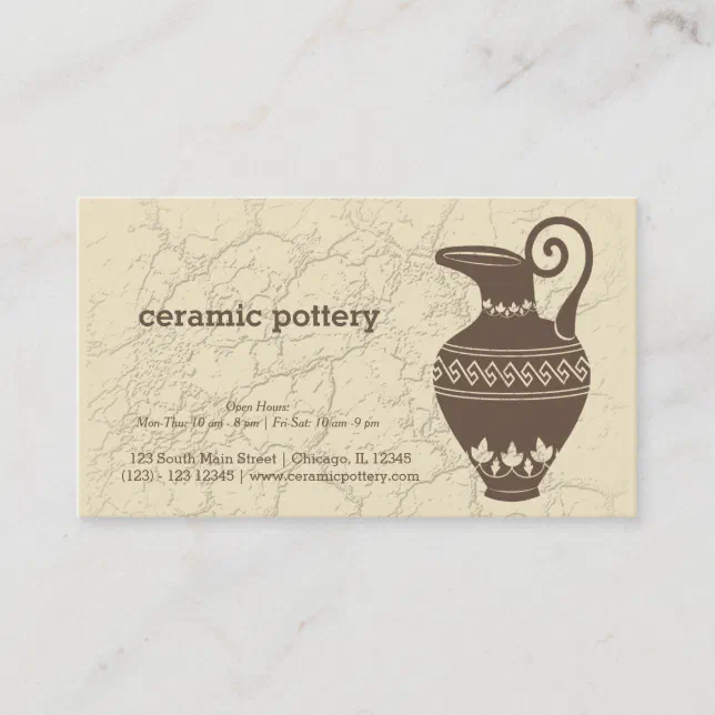 Ceramic Pottery Business Card | Zazzle