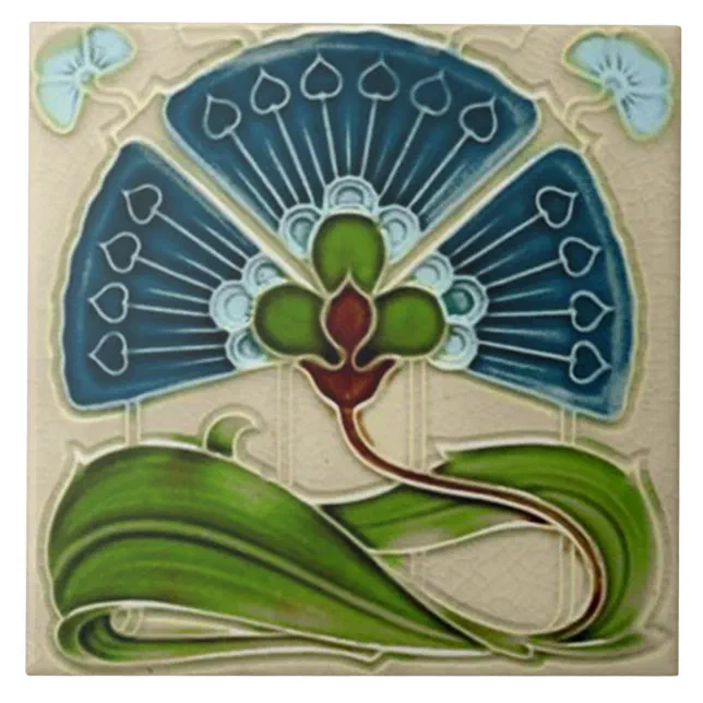 Ceramic Tile - Art Nouveau Decorative | Zazzle