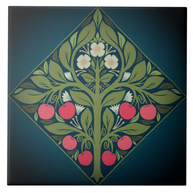 Ceramic Tile - Blossoming Fruit Tree | Zazzle