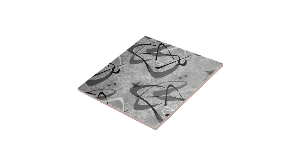 Ceramic Tile : BOOMERANG 2 - GREY LAGOON | Zazzle