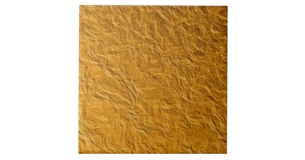 Ceramic Tile - Gold Leaf Textured | Zazzle