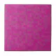 Ceramic tile in pink fuchsia mosaic pattern | Zazzle