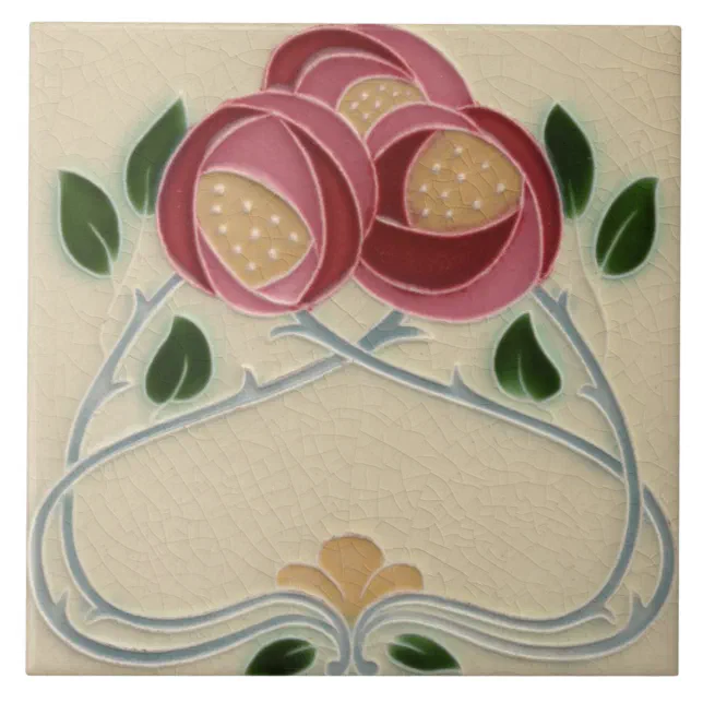 Ceramic Tile - Pink Roses | Zazzle