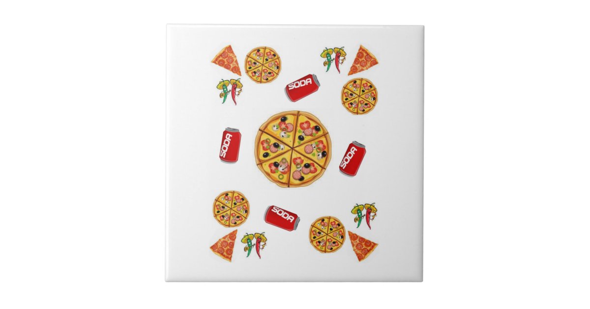 Ceramic Tile Pizza Pizzeria | Zazzle