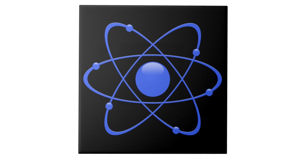 Ceramic Tile THE ATOM 1950s Retro Vintage M BLUE | Zazzle