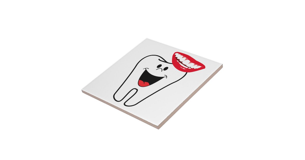Ceramic Tile Tooth Smile Dentist | Zazzle