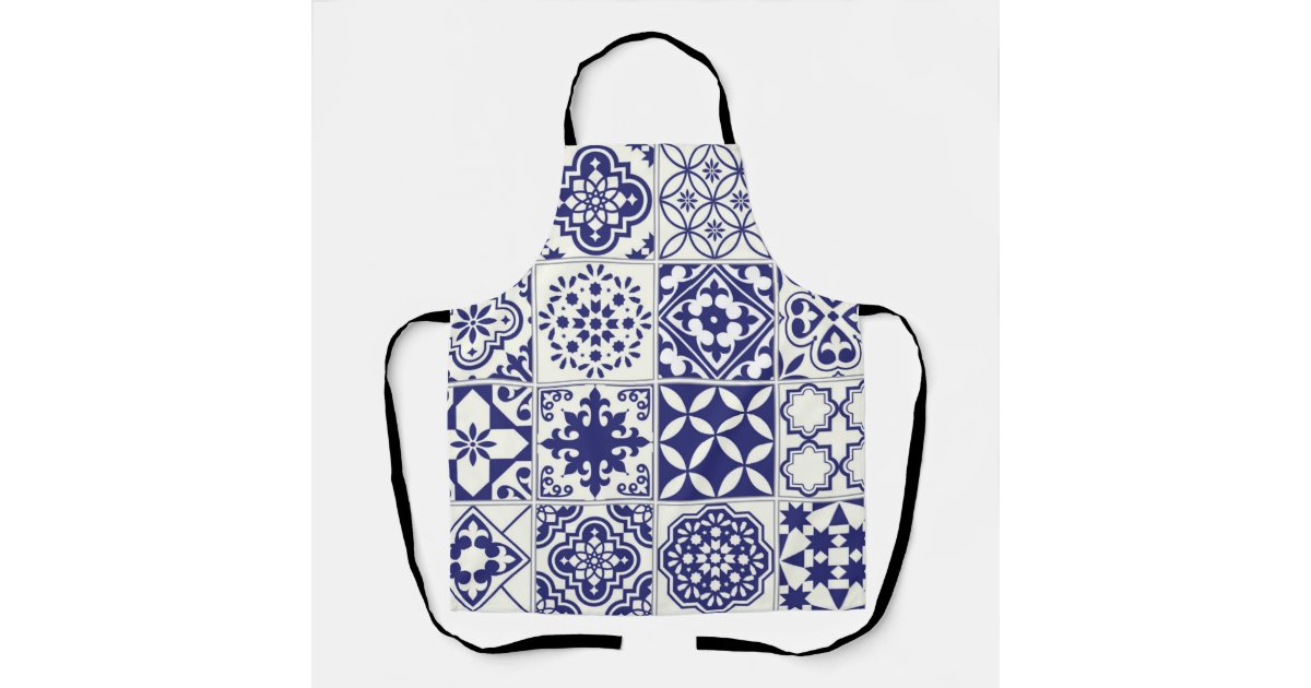 Ceramic tiles pattern apron | Zazzle