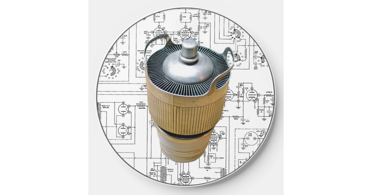 Ceramic Transmitting Tube Schematic Wireless Charger | Zazzle