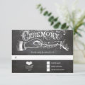 Ceremony Chalkboard Response Card | Zazzle