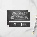 Ceremony Chalkboard Response Card | Zazzle