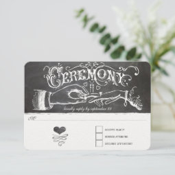Ceremony Chalkboard Response Card | Zazzle