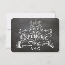 Ceremony Chalkboard Response Card | Zazzle