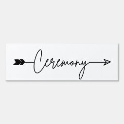 Ceremony direction sign, wedding direction sign | Zazzle