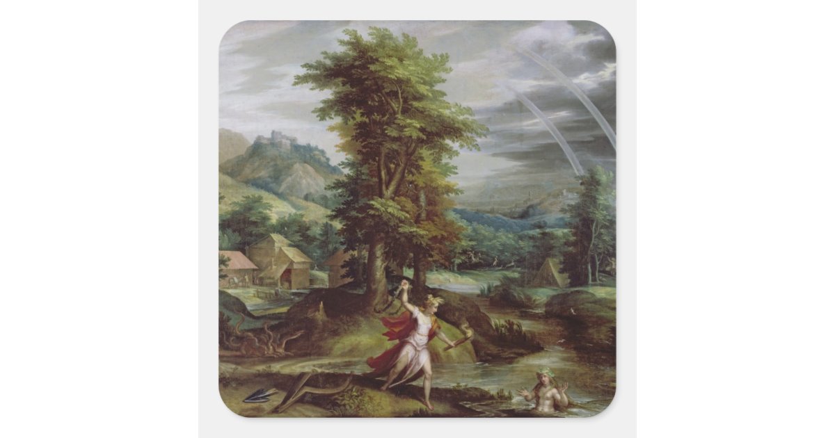 Ceres and Cyane Square Sticker | Zazzle