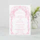 Cerise Pink Victorian Frame Wedding Invitation | Zazzle