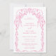 Cerise Pink Victorian Frame Wedding Invitation | Zazzle