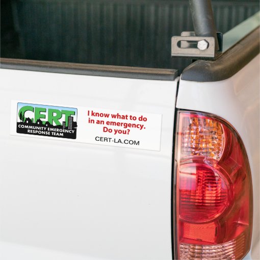 CERT Bumper Sticker-customize Bumper Sticker | Zazzle
