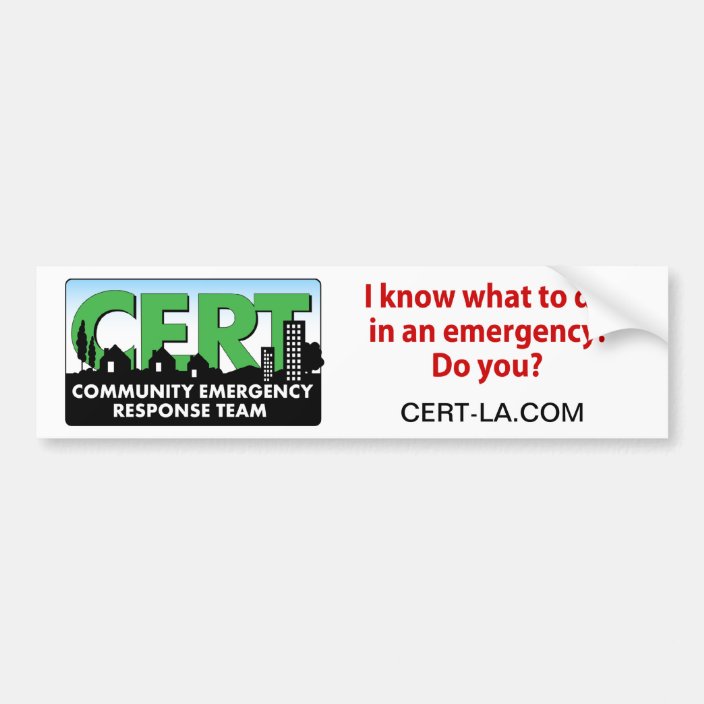 CERT Bumper Sticker-customize Bumper Sticker | Zazzle.com