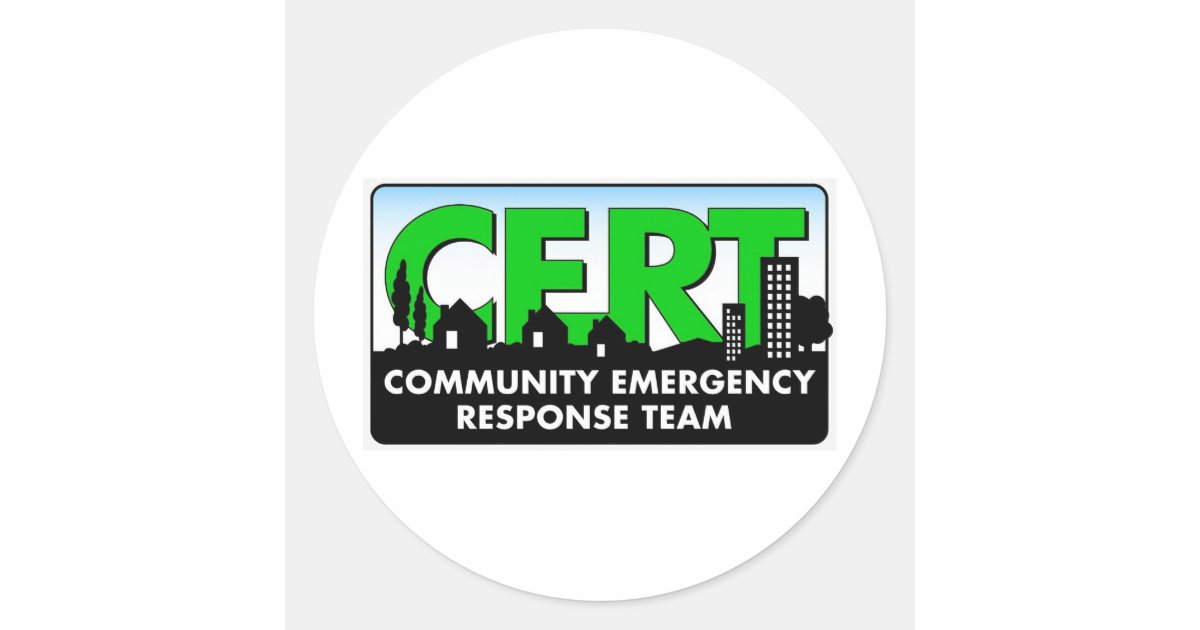 CERT CLASSIC ROUND STICKER | Zazzle