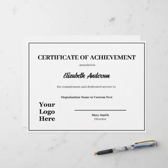 Certificate of Achievement Logo Template Award | Zazzle