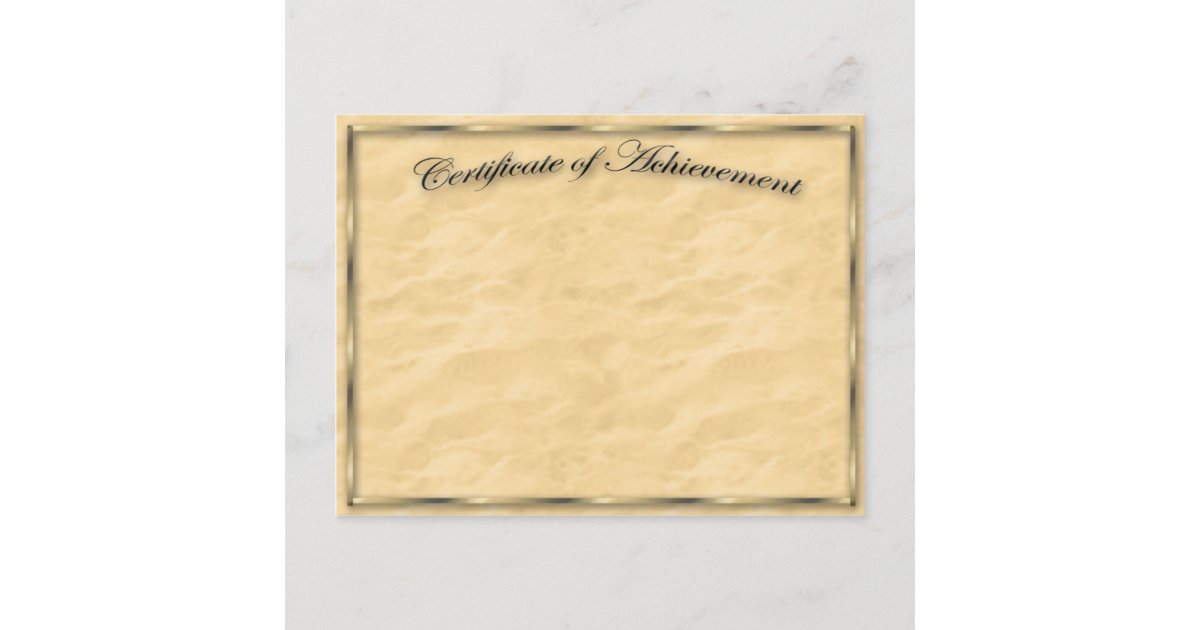 Certificate of Achievement Postcard | Zazzle