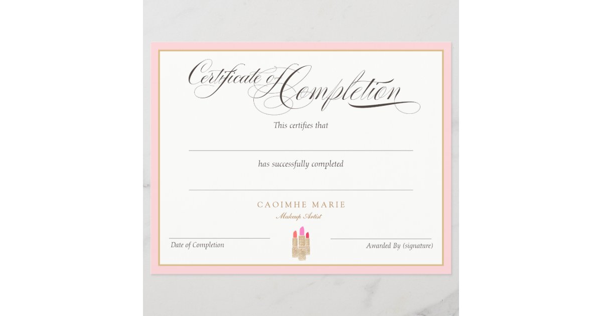 Certificate of Completion Award | Zazzle
