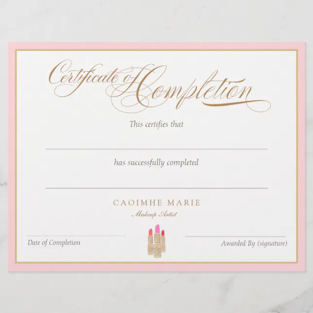 Certificate of Completion Award Flyer | Zazzle