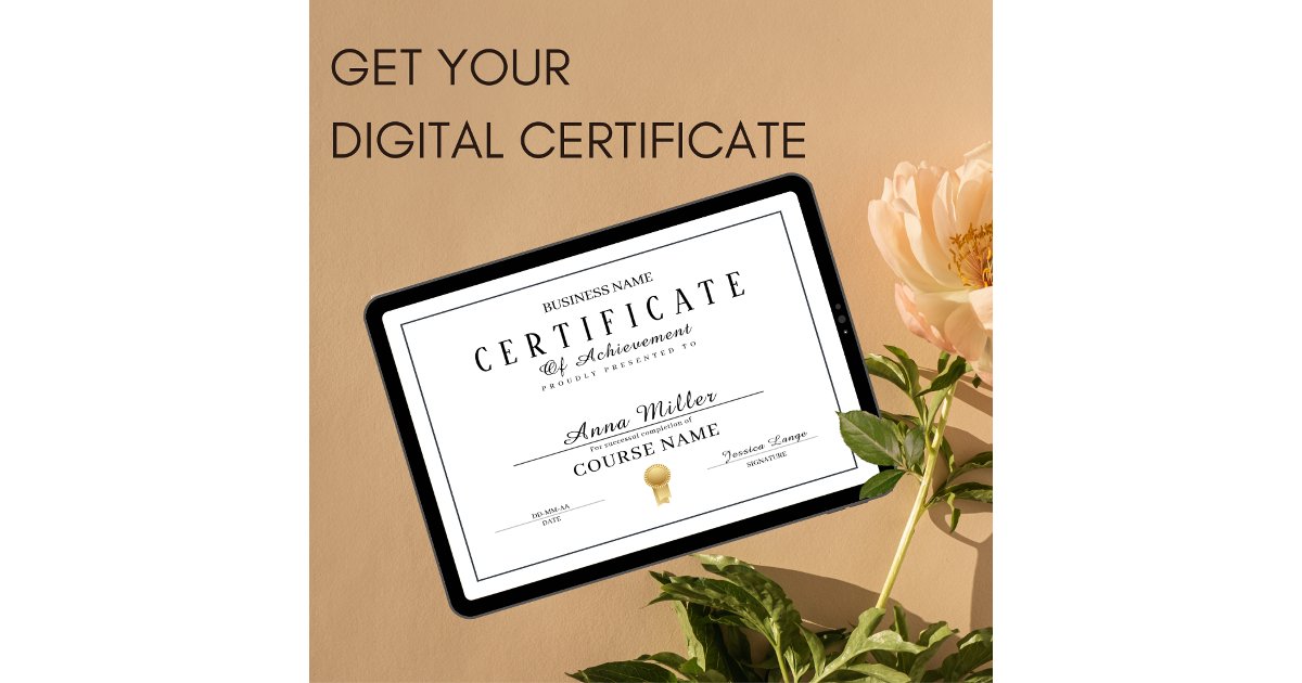 Certificate Of Completion Awards Black And White Poster | Zazzle