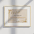 Certificate Of Completion Awards Script Golden Poster | Zazzle