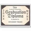 Certificate of Completion Graduation Sticker | Zazzle