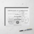 Certificate of Completion of Motorcycle Training | Zazzle