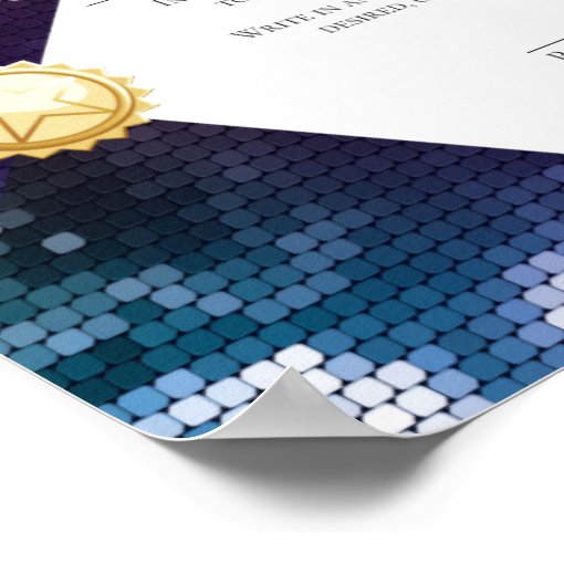 Certificate of excellence staff employee award poster | Zazzle