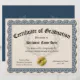 Certificate of Graduation Blue Customizable 8.5x11 | Zazzle