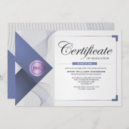 Certificate of Graduation Invitation | Zazzle