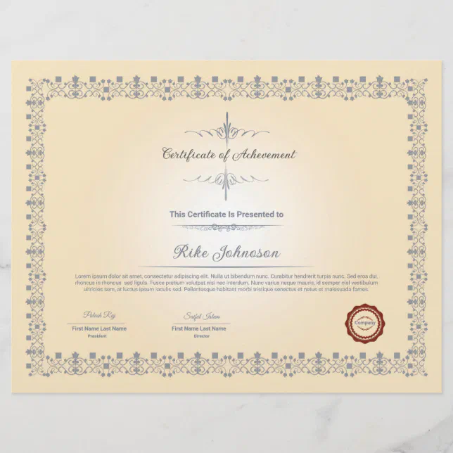 Certificate Template Flyer | Zazzle