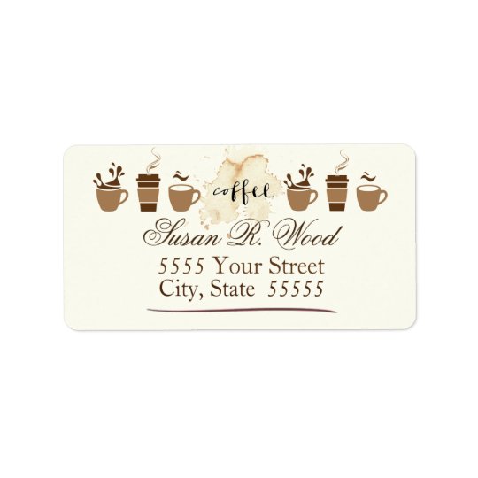 Certified Coffee Lover Return Address Labels | Zazzle.com